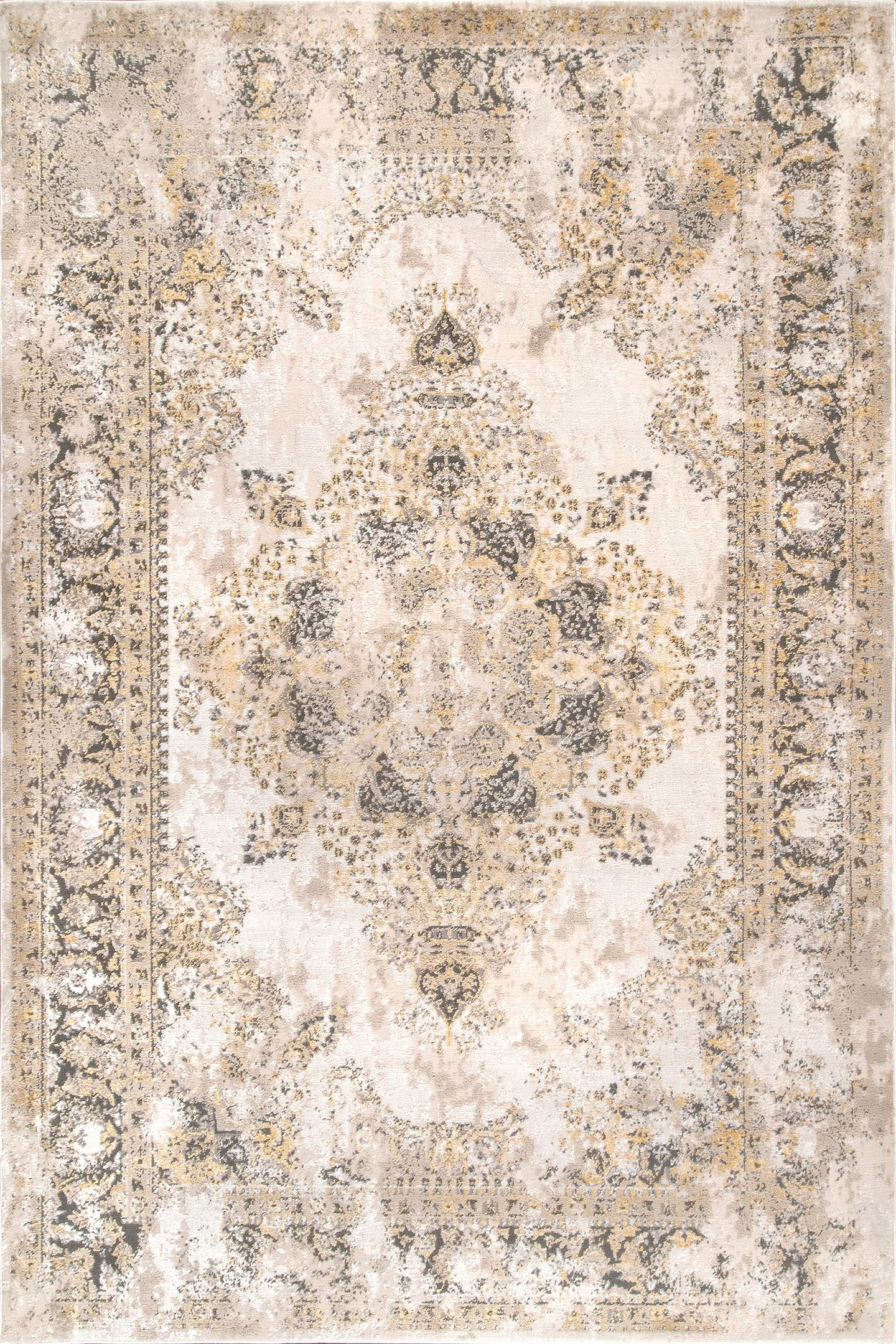 nuLOOM Vintage Medallion Jodee Area Rug, 4' x 6', Gold - Walmart.com