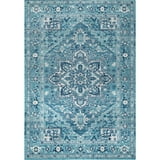 nuLOOM Vonda Fancy Persian Area Rug, 5' x 7' 5", Aqua - Walmart.com