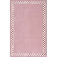 nuloom contemporary nursery solid polka dot border kids area rugs, 3' 6 ...