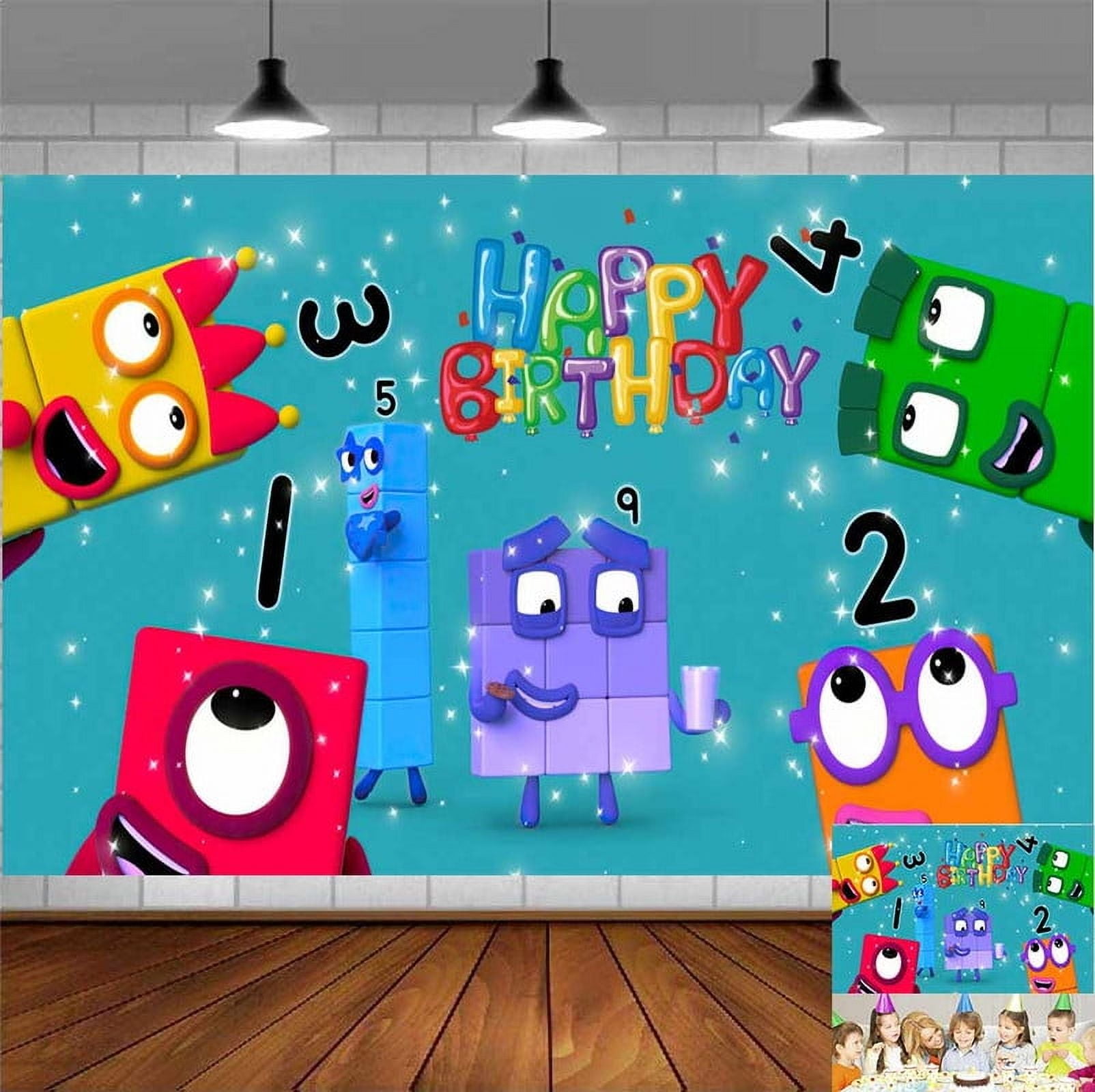 numberblocks Backdrop Banner Party Supplies Poster Movie Theme ...