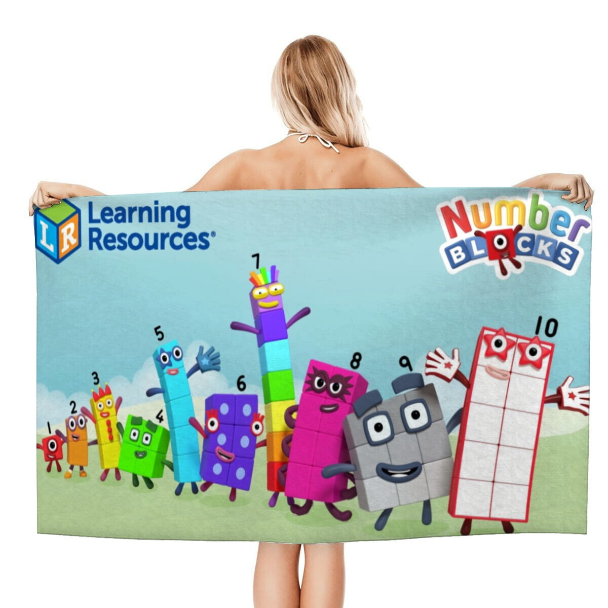 numberblocks Gifts Beach Towel for Women Girl Birthday Inspired Fan ...