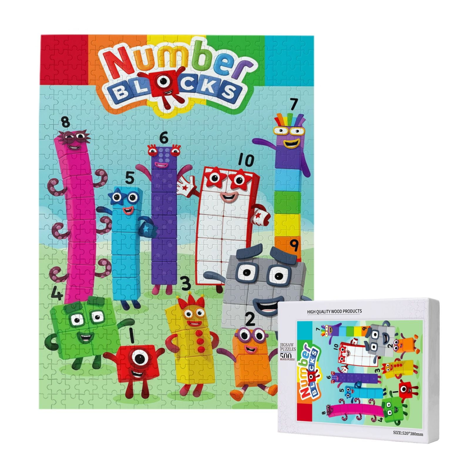 numberblocks Jigsaw Puzzle,500 puzzle pieces Gift Toys Art Home Decor ...