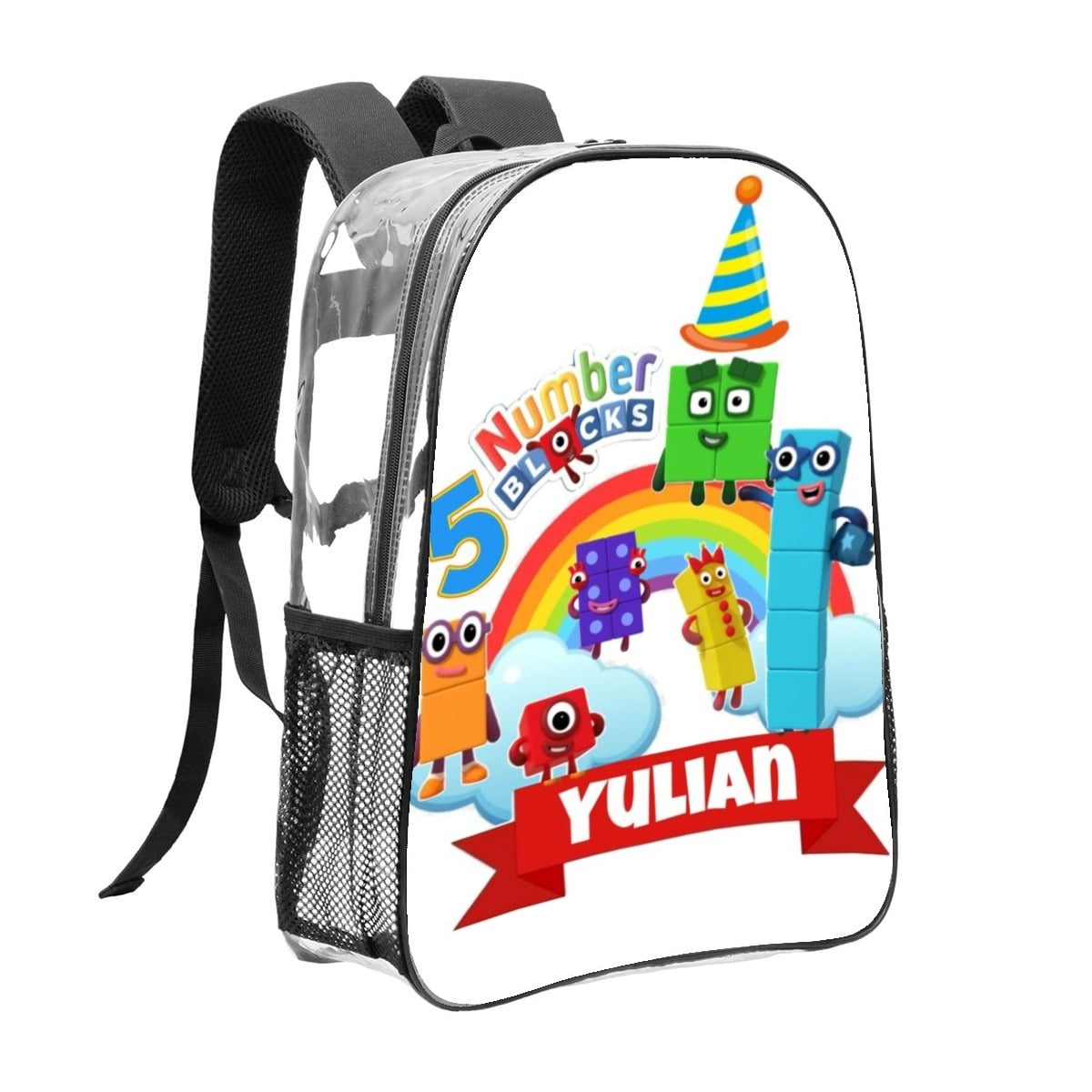 numberblocks Pattern Transparent Backpack Lightweight And fashionable ...