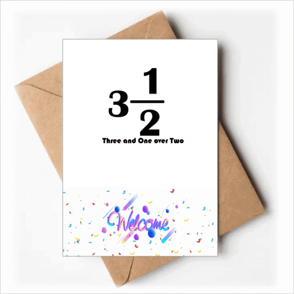 numerical three and over two Welcome Back Greeting Cards Envelopes ...