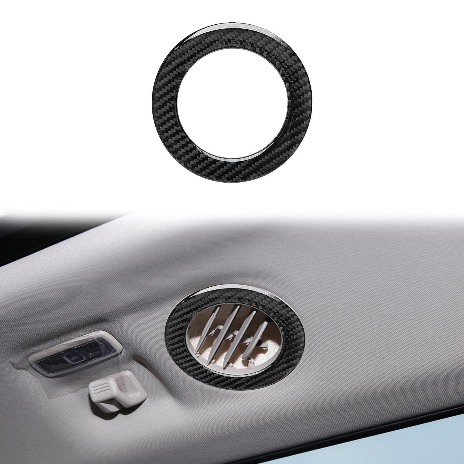 nuoozy Carbon Fiber Rear Air Conditioner Vent Wind Outlet Frame Panel ...