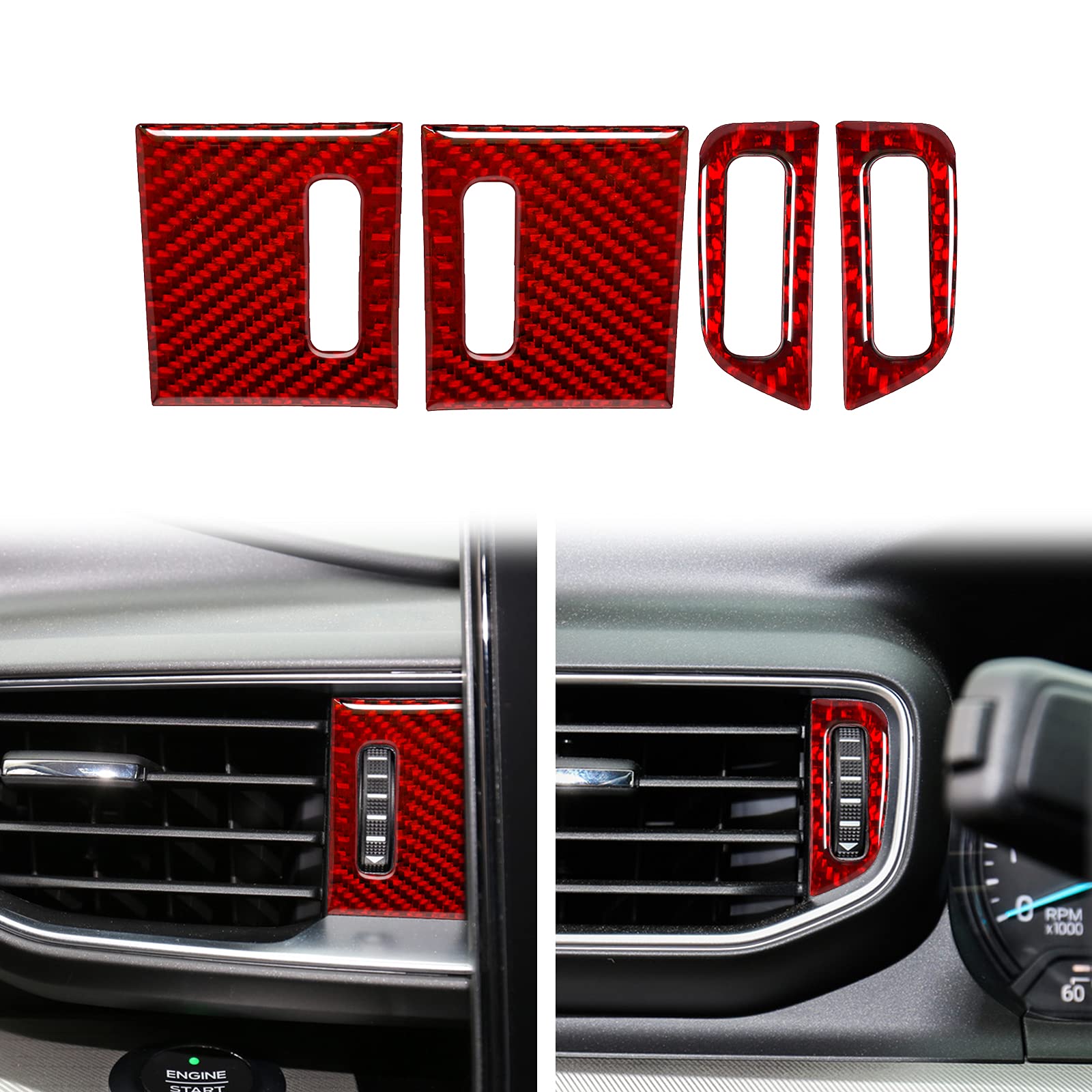 nuoozy Compatible with Front Air Conditioner Vent Wind Outlet Frame ...