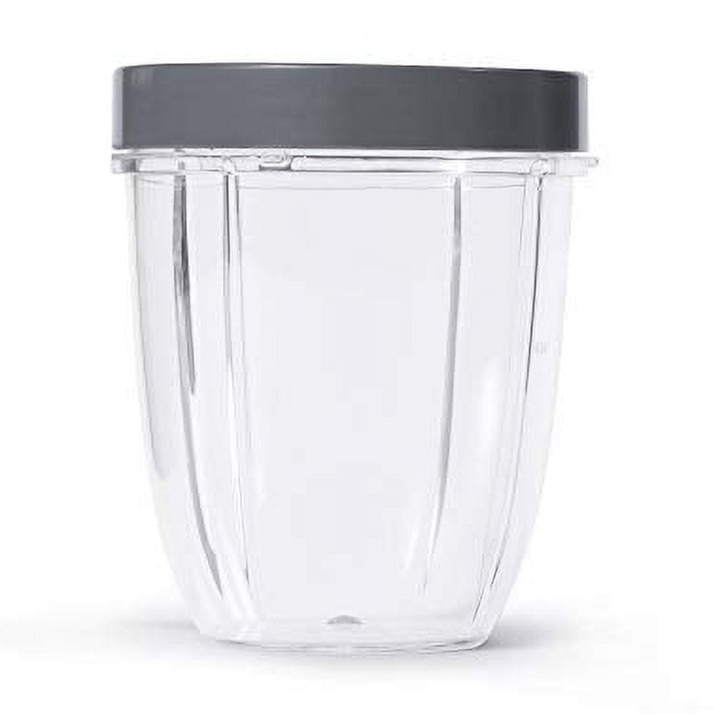 nutribullet 18 Ounce Short Cup with Standard Lip Ring, Clear/Gray (NBM ...