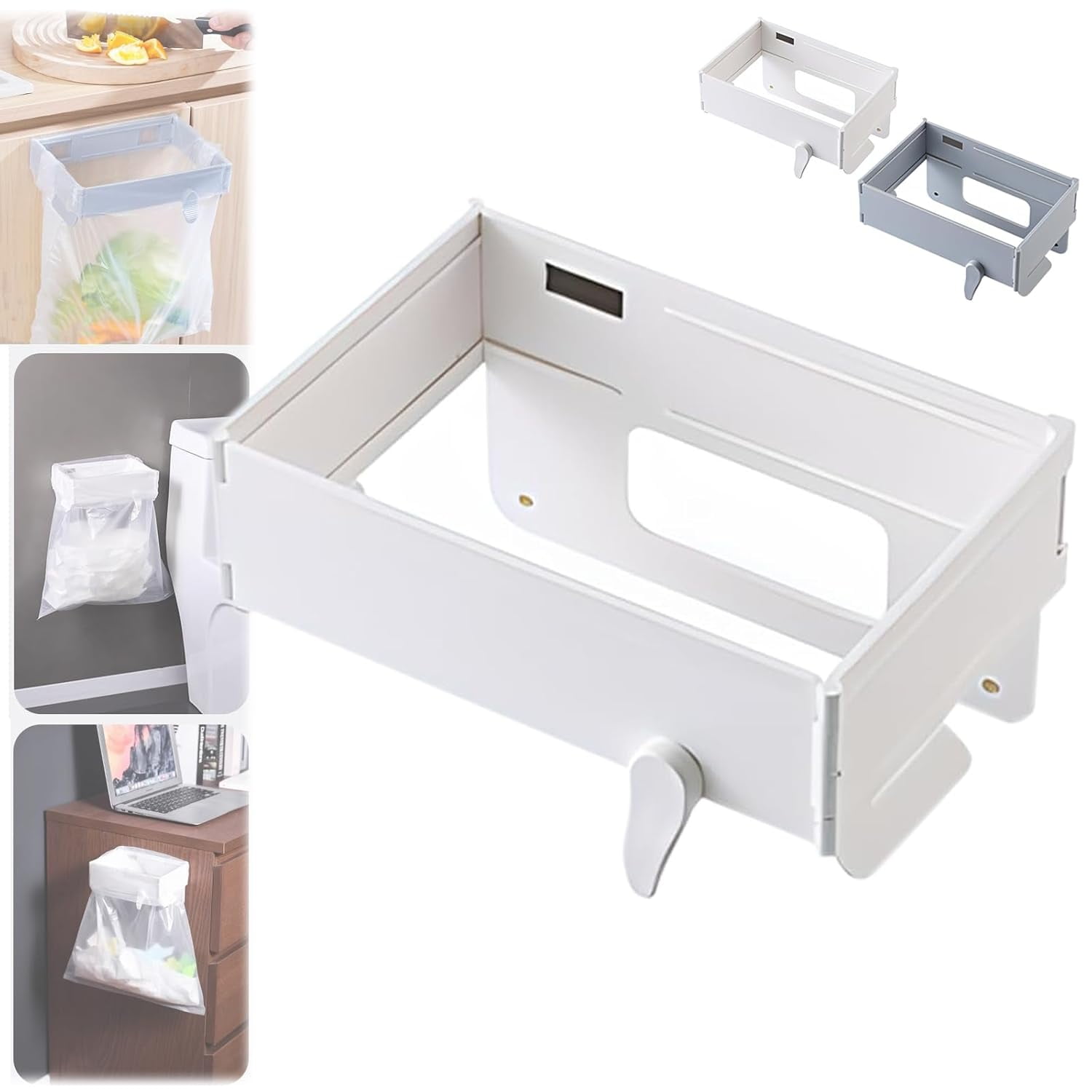 nuyezo Space-Saving Foldable Trash Bag Holder,with Magnetic Closure ...
