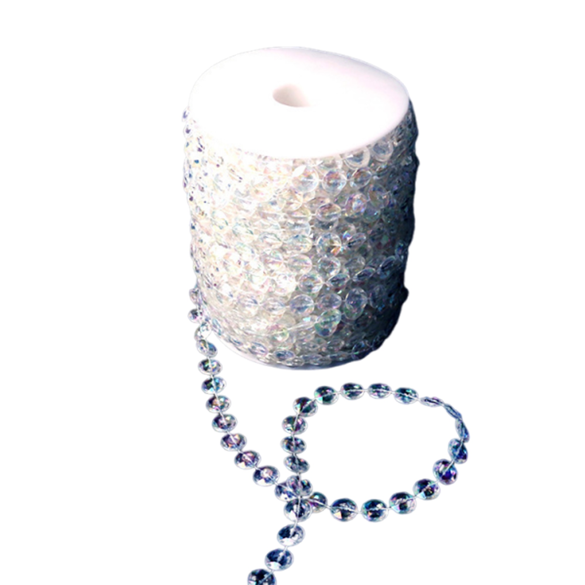 nvzhuang 98FT Acrylic Crystal Garland Clear Crystal Bead Strands DIY ...