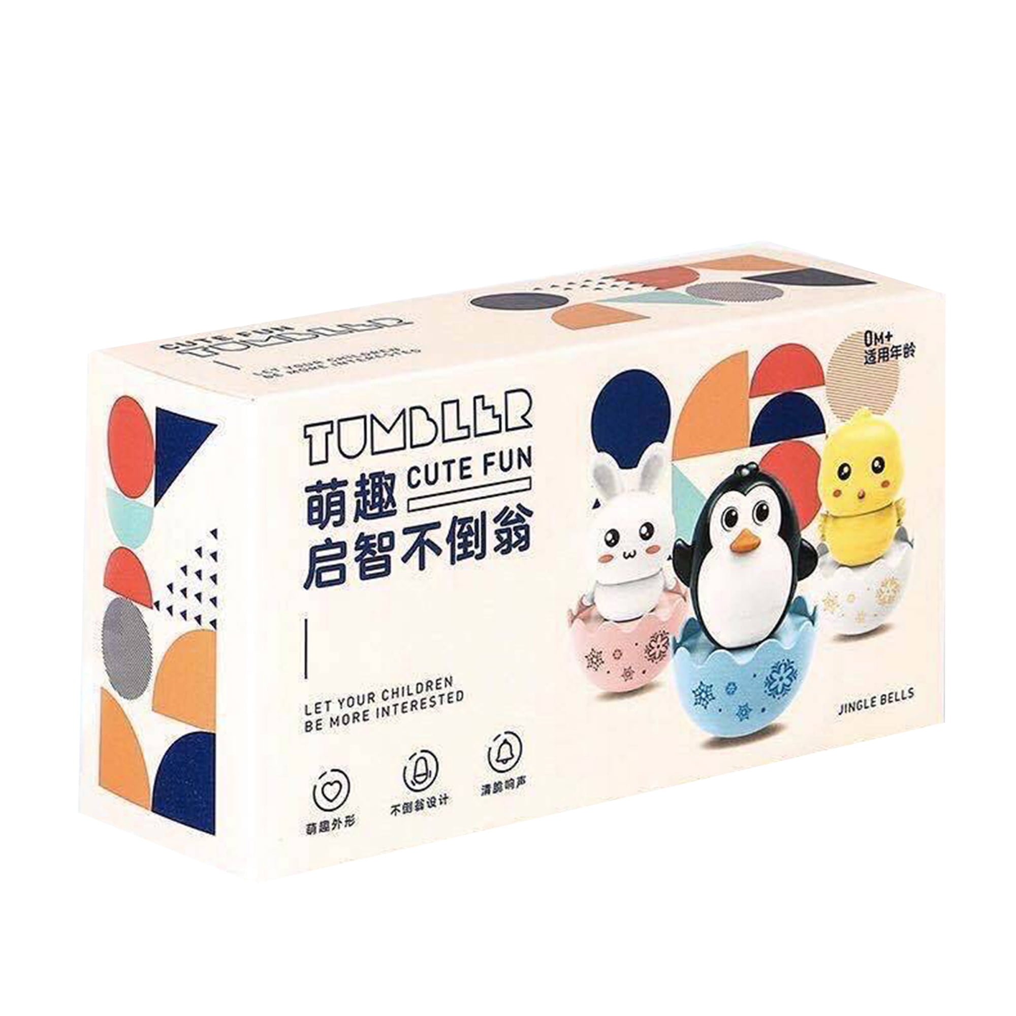 nvzhuang Baby Tummy Time Wobbler Toys Cute Animal Musical Tumbler ...