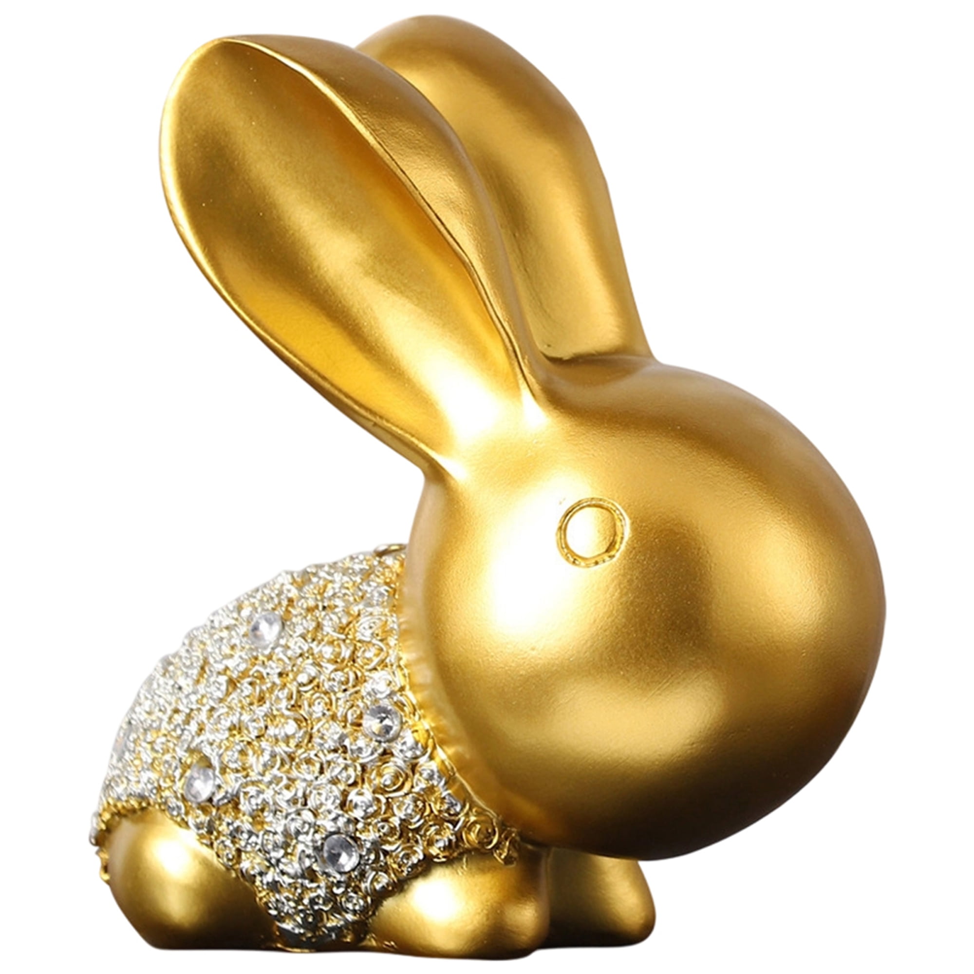 nvzhuang Bunny Figurines 2 Pcs Set Simulation Realistic Small Resin ...