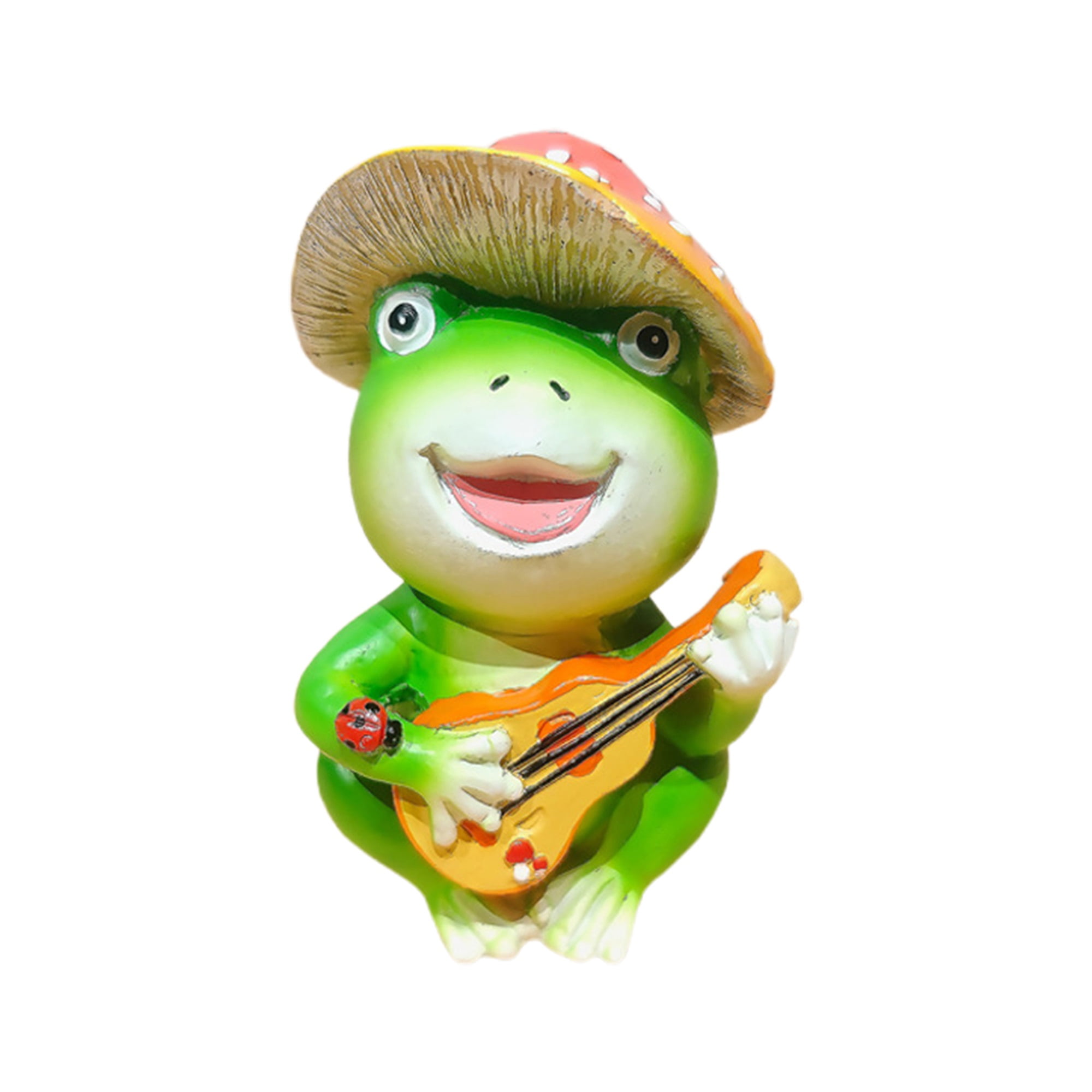 nvzhuang Cute Band Frog Statue Resin Animals Garden Figurine Outdoor ...