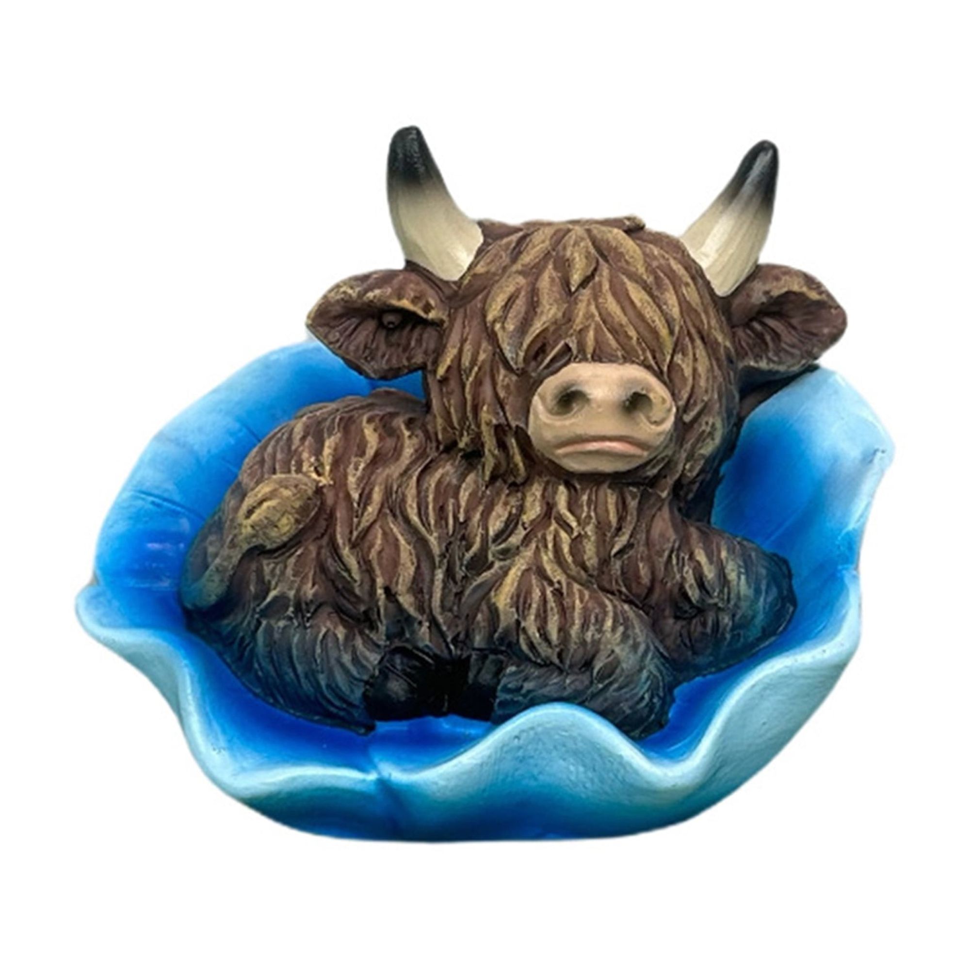 nvzhuang Highland Cow Garden Figurine Cute Resin Animal Outdoor Statue ...