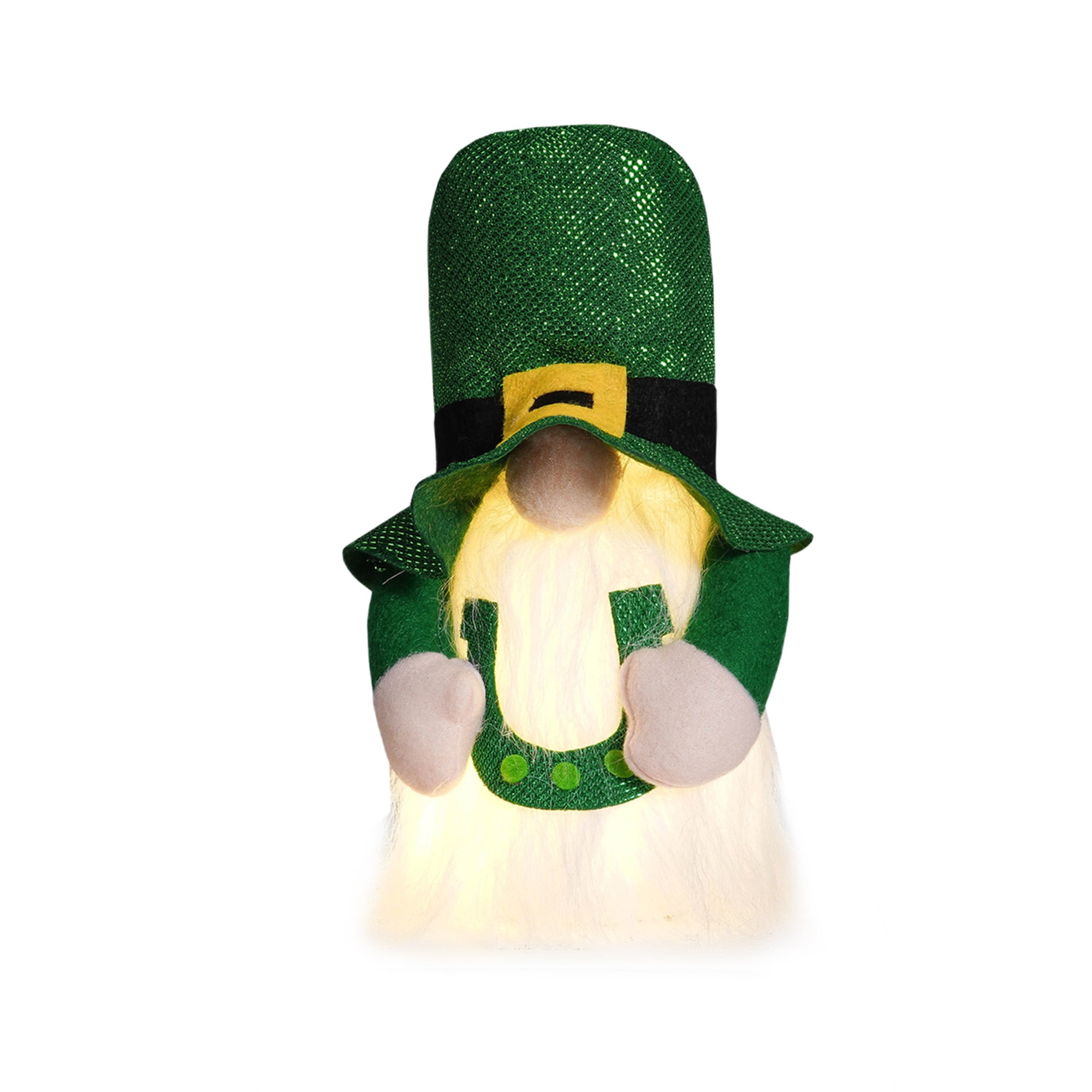nvzhuang Irish Festivals Plush Gnome Toys with Lights Stuffed Faceless ...