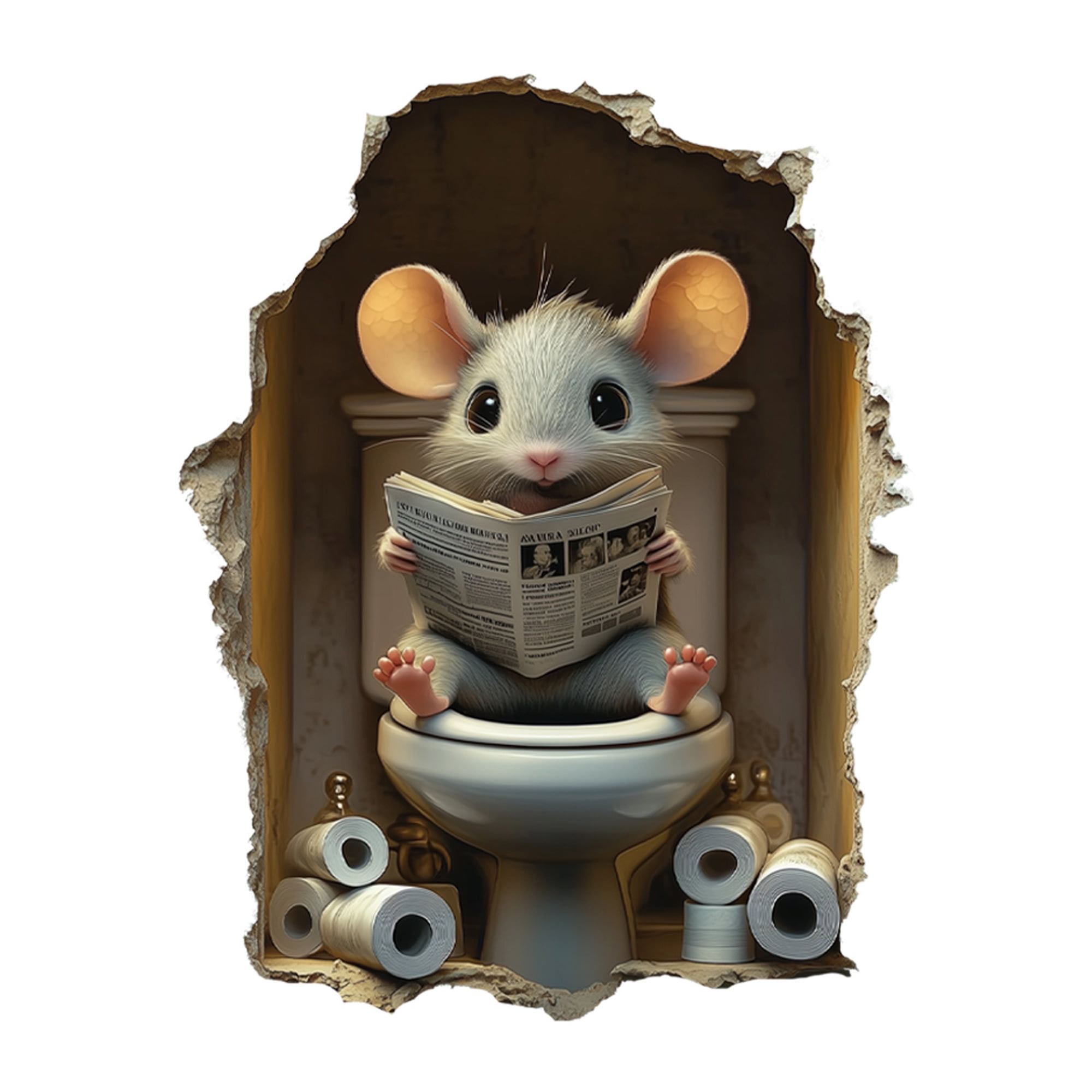 nvzhuang Kids Room Wall Stickers, Cute Mouse Wall Decal Waterproof Wall ...