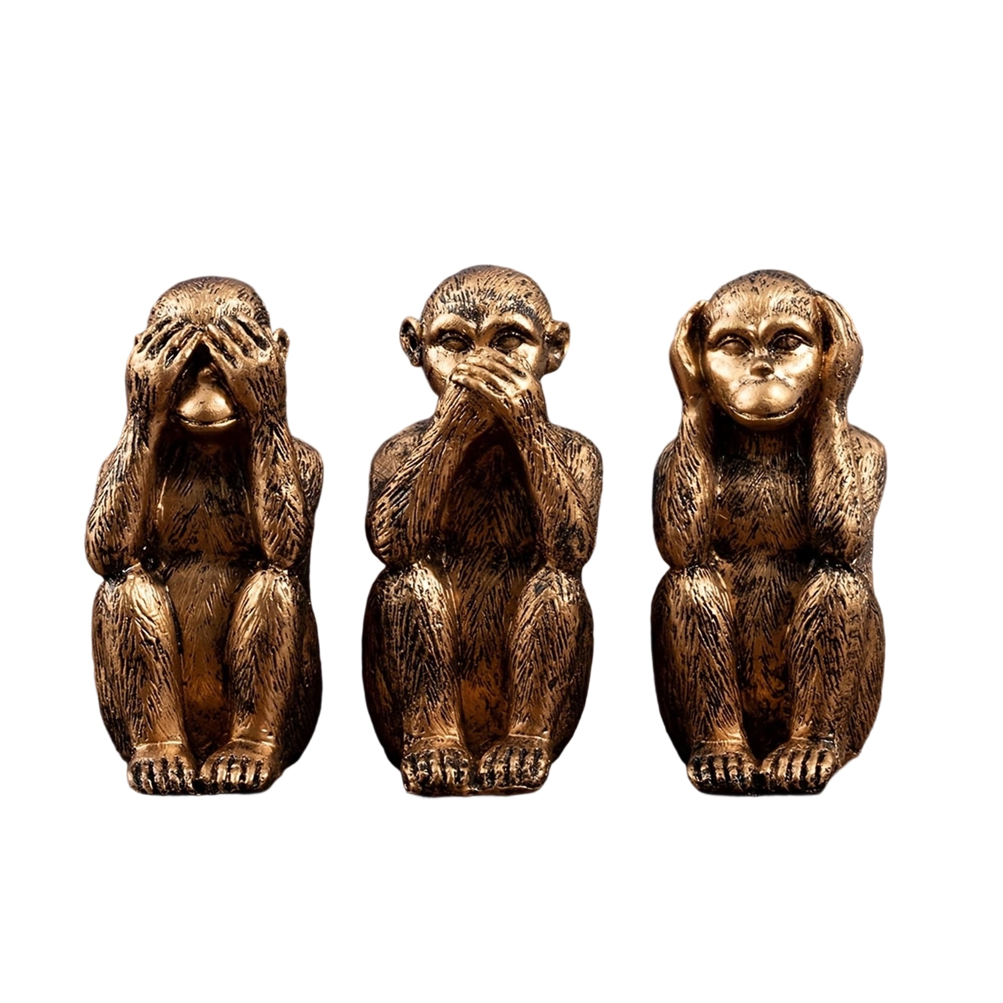 nvzhuang Monkey Statues No See No Speak No Hear No Evil Monkey ...