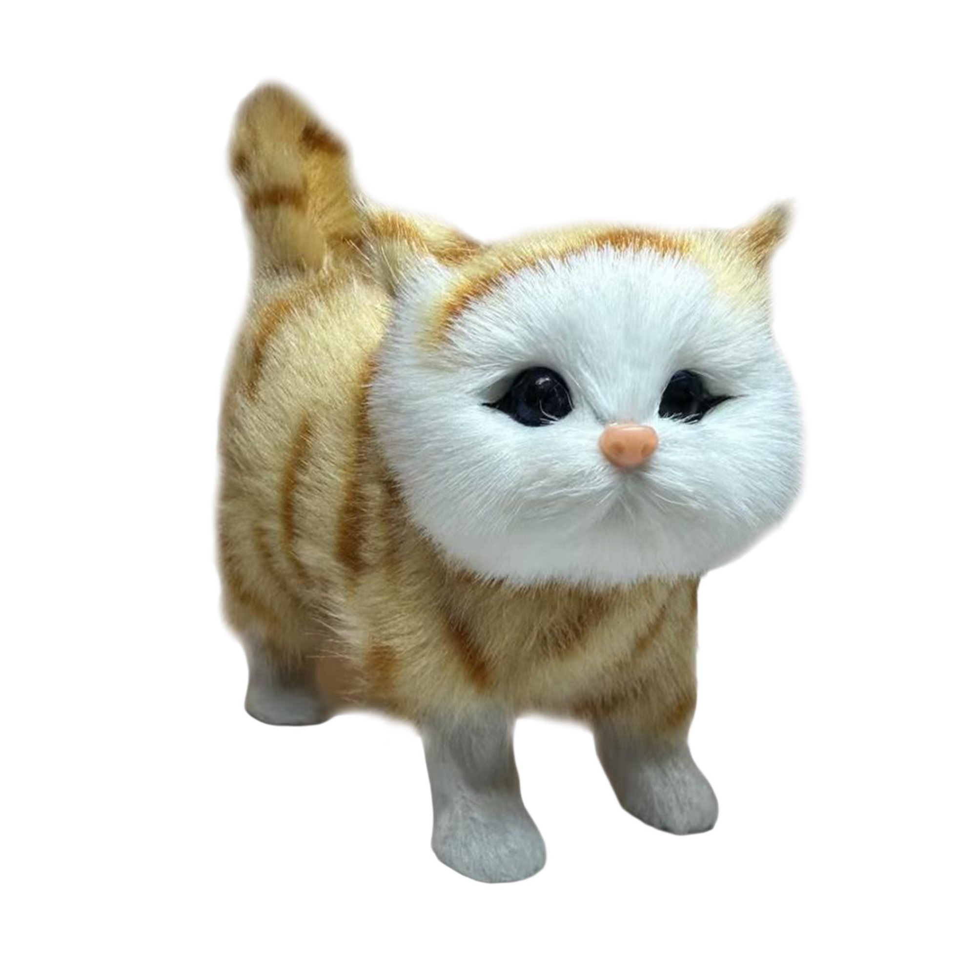 nvzhuang Realistic Stuffed Plush Cats Ornament Imitation Animal ...