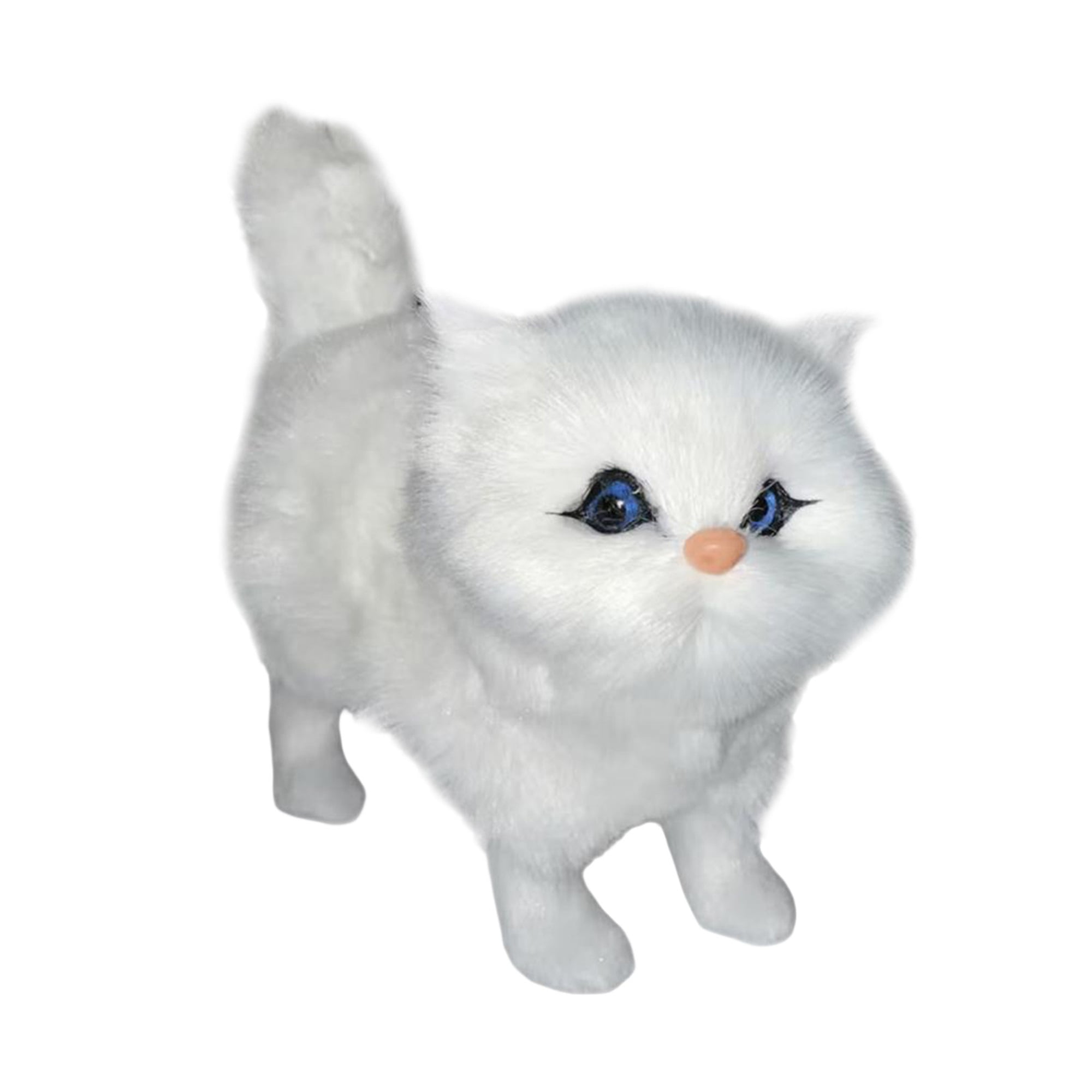 nvzhuang Realistic Stuffed Plush Cats Ornament Imitation Animal ...