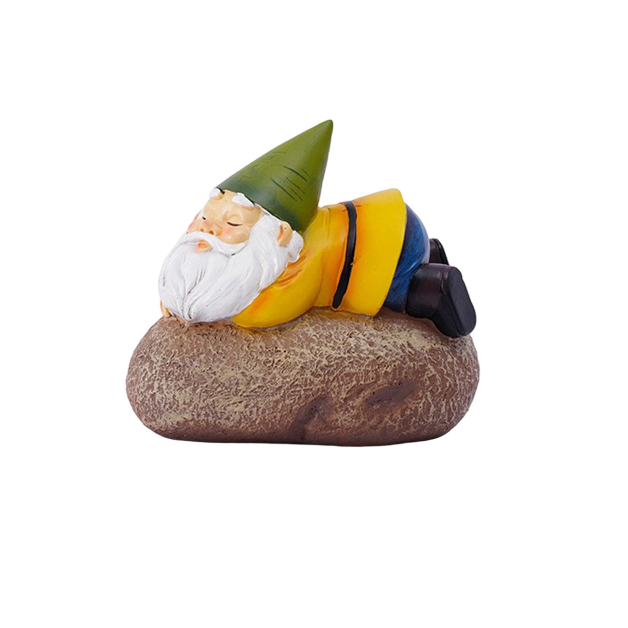 nvzhuang Solar Light Garden Statues Cute Sleeping Gnome Figurines Yard ...