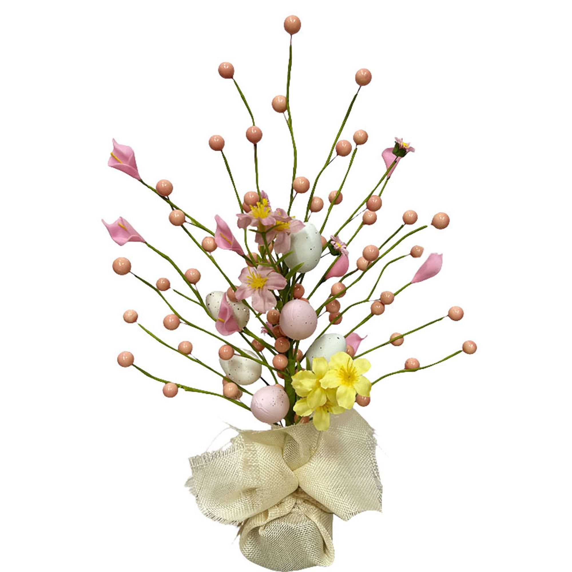 nvzhuang Tabletop Easter Egg Tree Small Artificial Tree Desk Decor ...