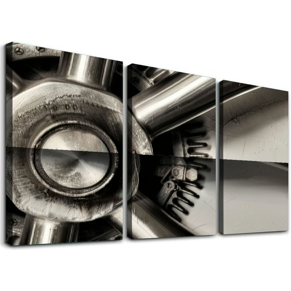 nygtbtfer 3 Panel Airplane Propeller Canvas Wall Art Retro Aircraft ...