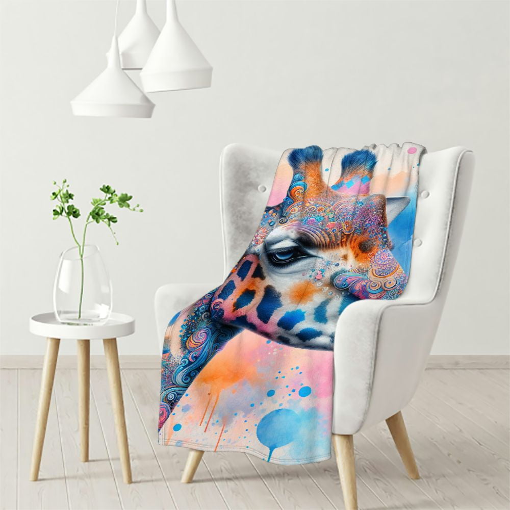 nygtbtfer Cute Giraffe Blanket Gifts for Kids Adults Soft Warm ...