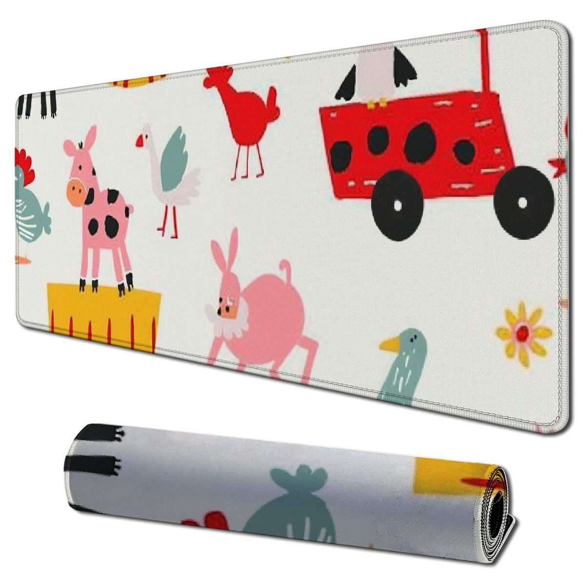 nygtbtfer Cute Tractor Farm Animals Sheep Chicken Gaming Mouse Pad ...