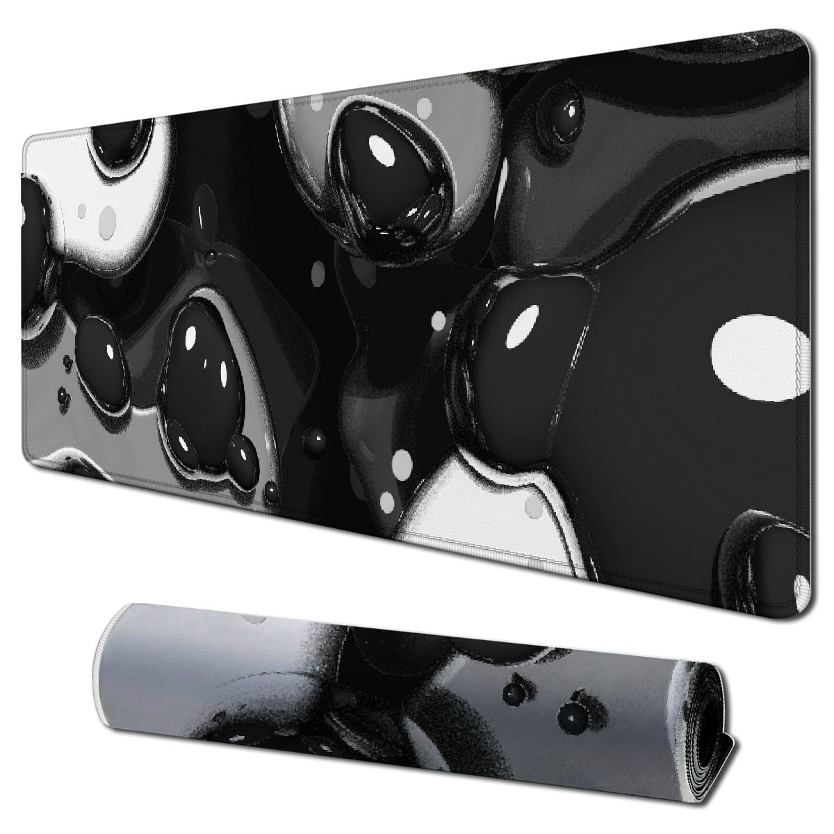 nygtbtfer DRIP Edition XXL Black & White Gaming Mouse Pad ...