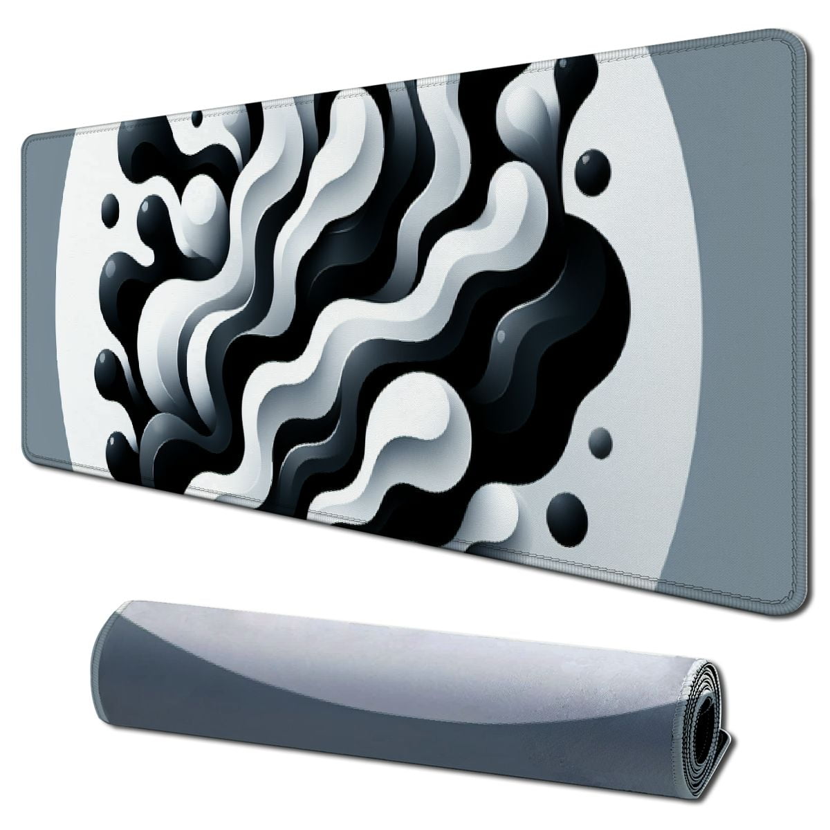 nygtbtfer DRIP Edition XXL Black & White Gaming Mouse Pad ...