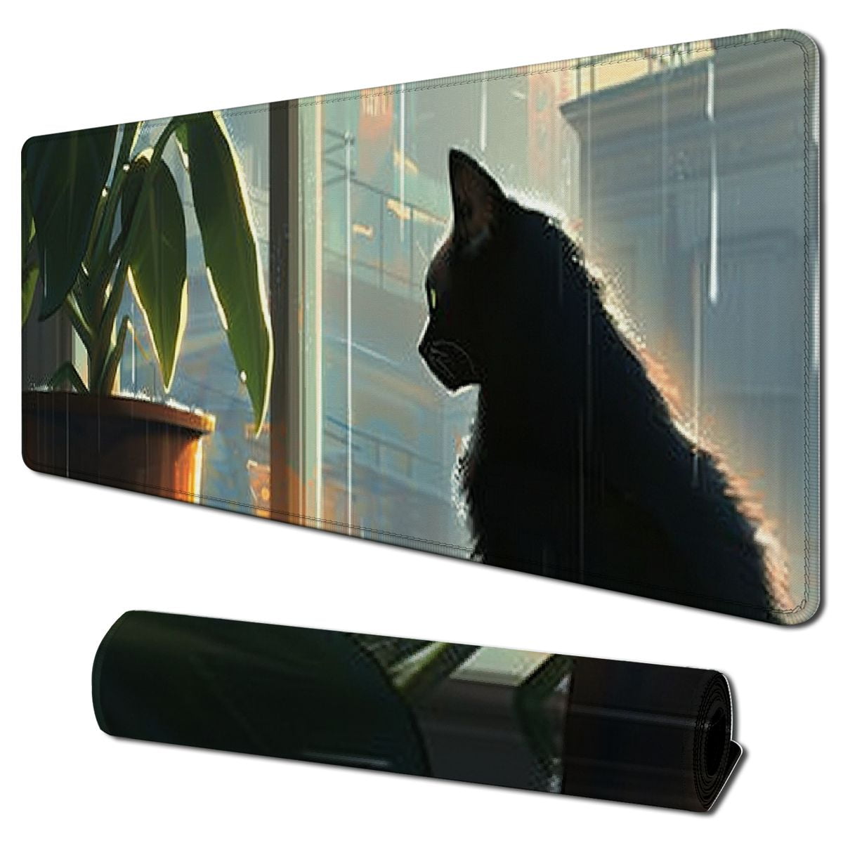 nygtbtfer Desk Mat Green Plants Desk Pad Large Gaming Mouse Pad Full ...