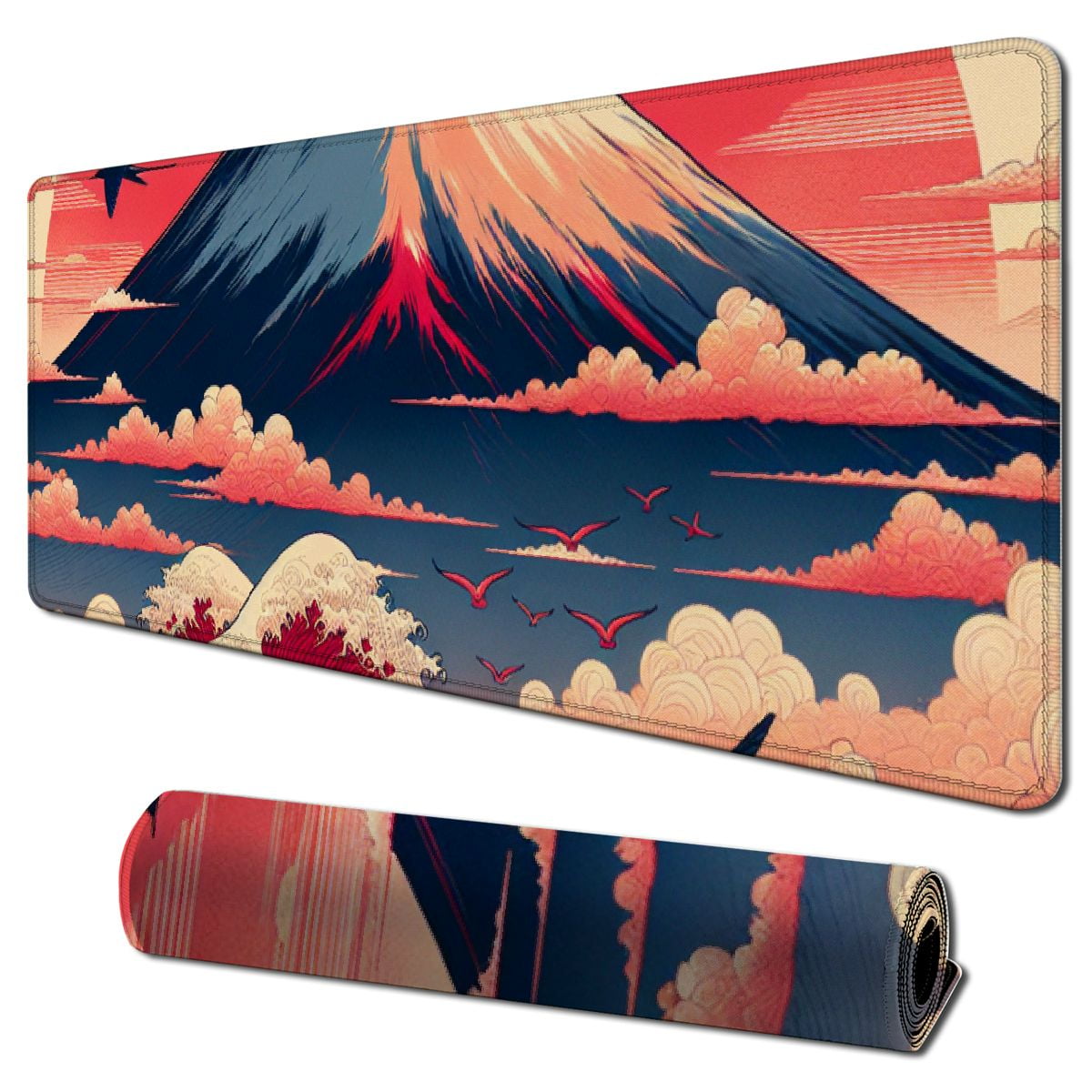 nygtbtfer Desk Mat, Japanese Gaming Mouse Pad Large, XL Cool Keyboard ...