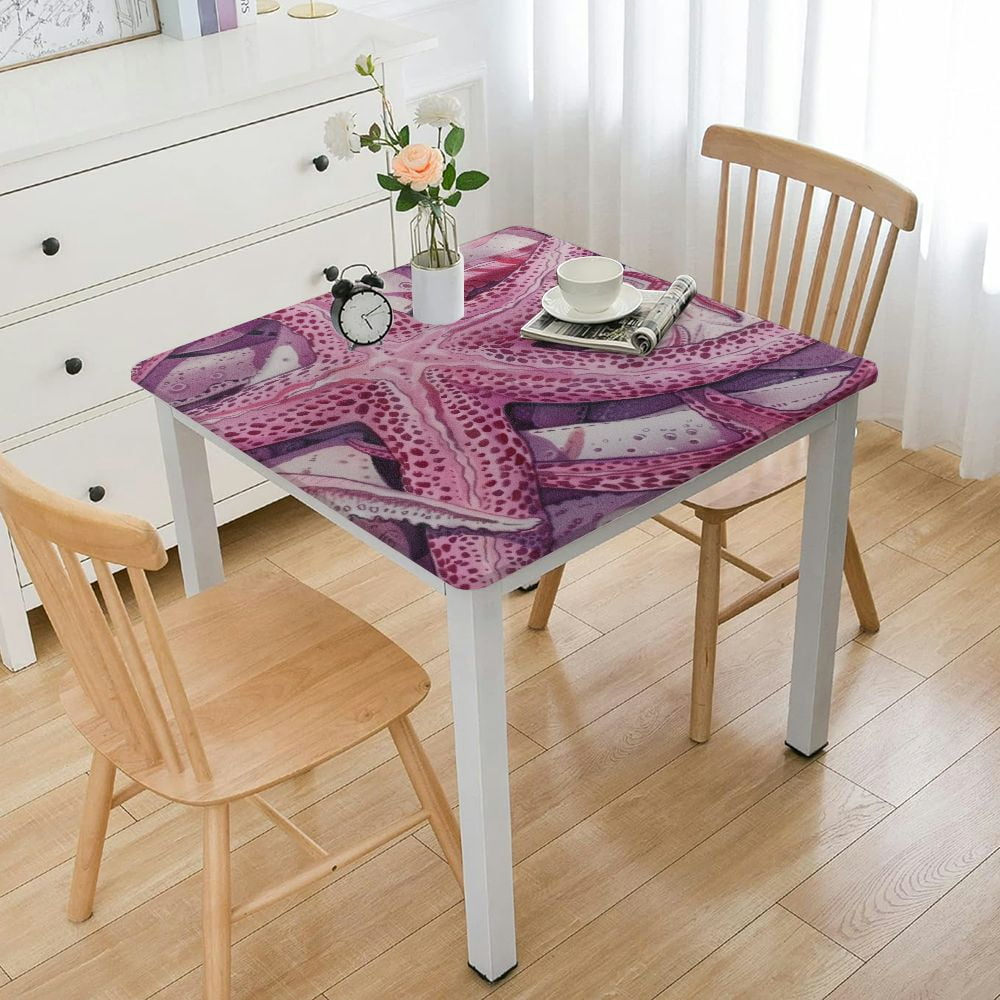nygtbtfer with Elastic Edge, Waterproof Square Fitted Table Cloth ...