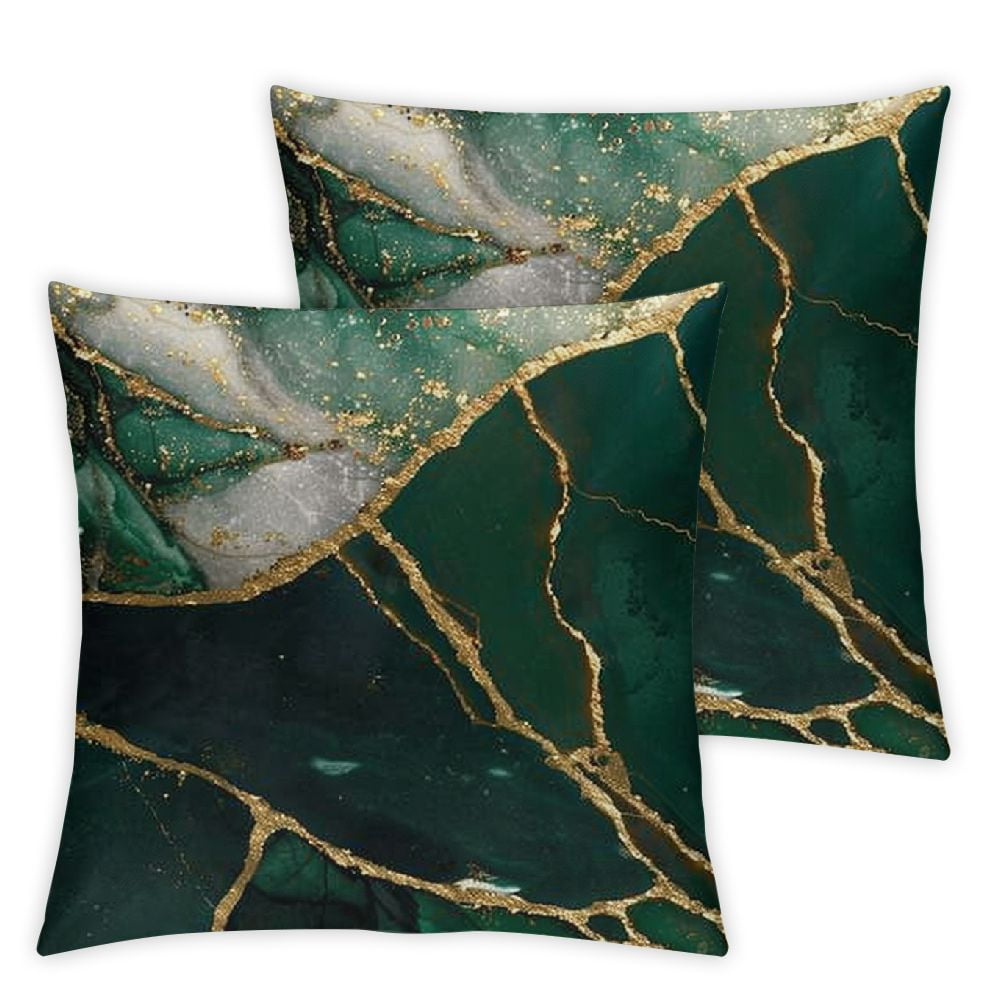 nygtbtfer Emerald Green Throw Pillows Covers Set of 2 Decorative Pillow ...