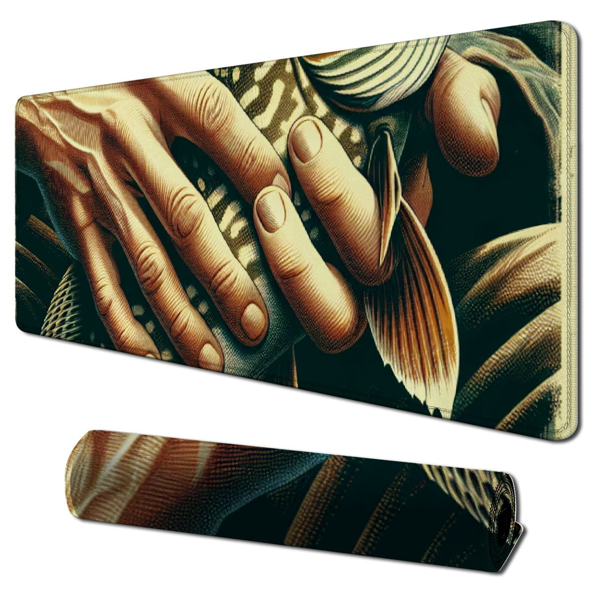 nygtbtfer Extended Mouse Pad ing South Boat Brown Polyester Rubber ...