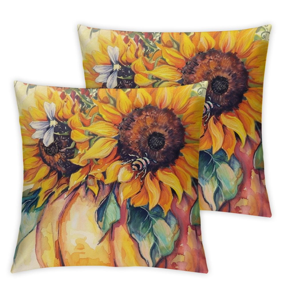 nygtbtfer Fall Pillowcase Set of 2 for Fall Decor Pumpkin Maple Leaves ...