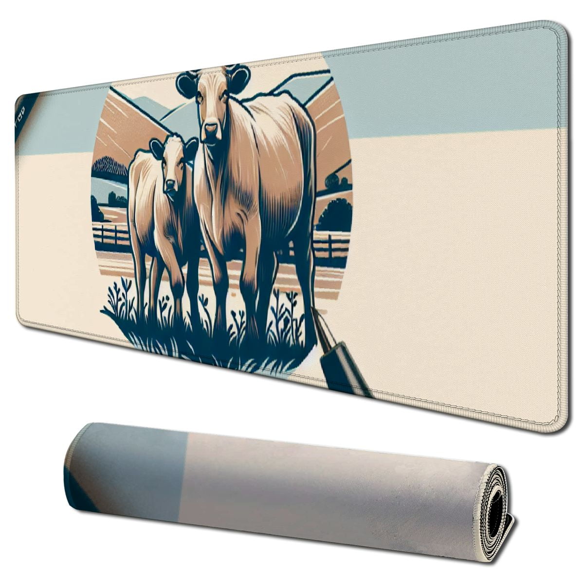 nygtbtfer Farm Animals Large Mouse Pad Gaming Mouse Pad Extended ...