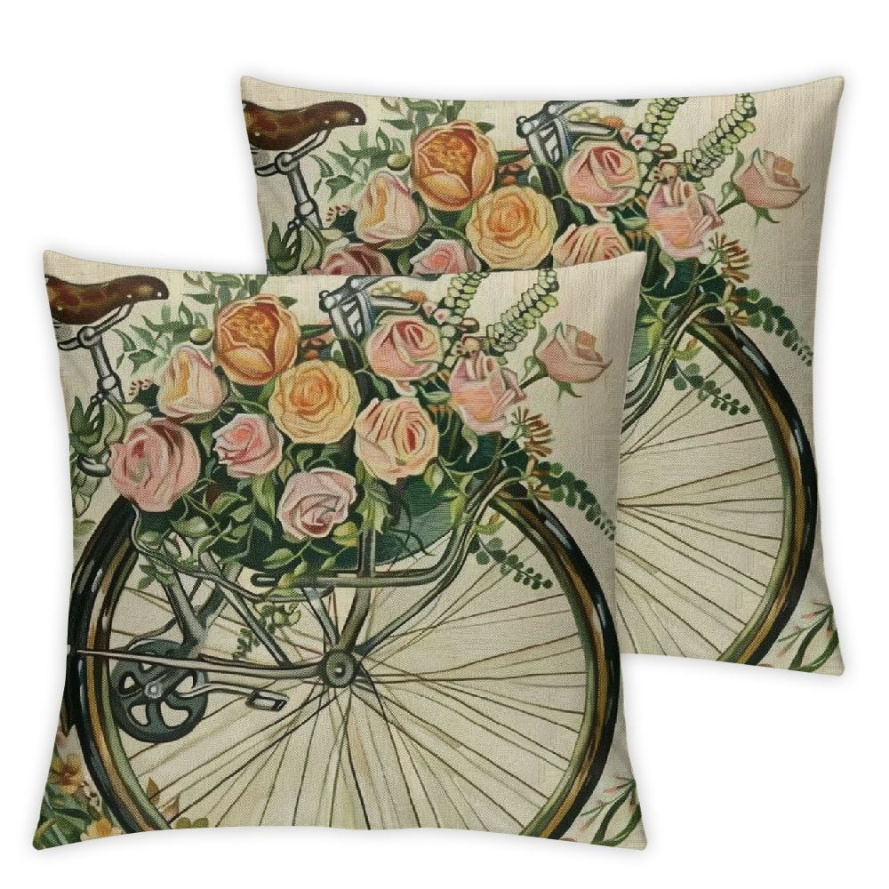 nygtbtfer Farmhouse Pillow Covers Set of , Spring Summer Eucalyptus ...