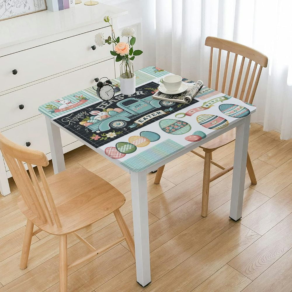 nygtbtfer Fitted Tablecloth for Round Table, Color Table Cover with ...