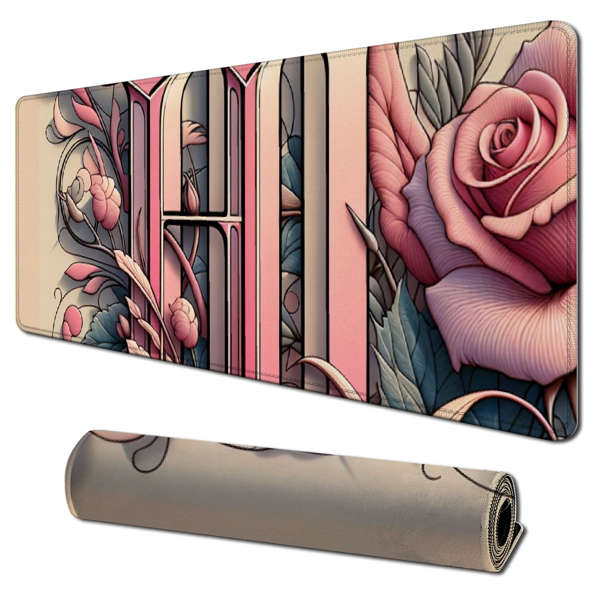 nygtbtfer Gettin' Piggy with It Funny Pig Mouse Pad Pink Flowers on ...