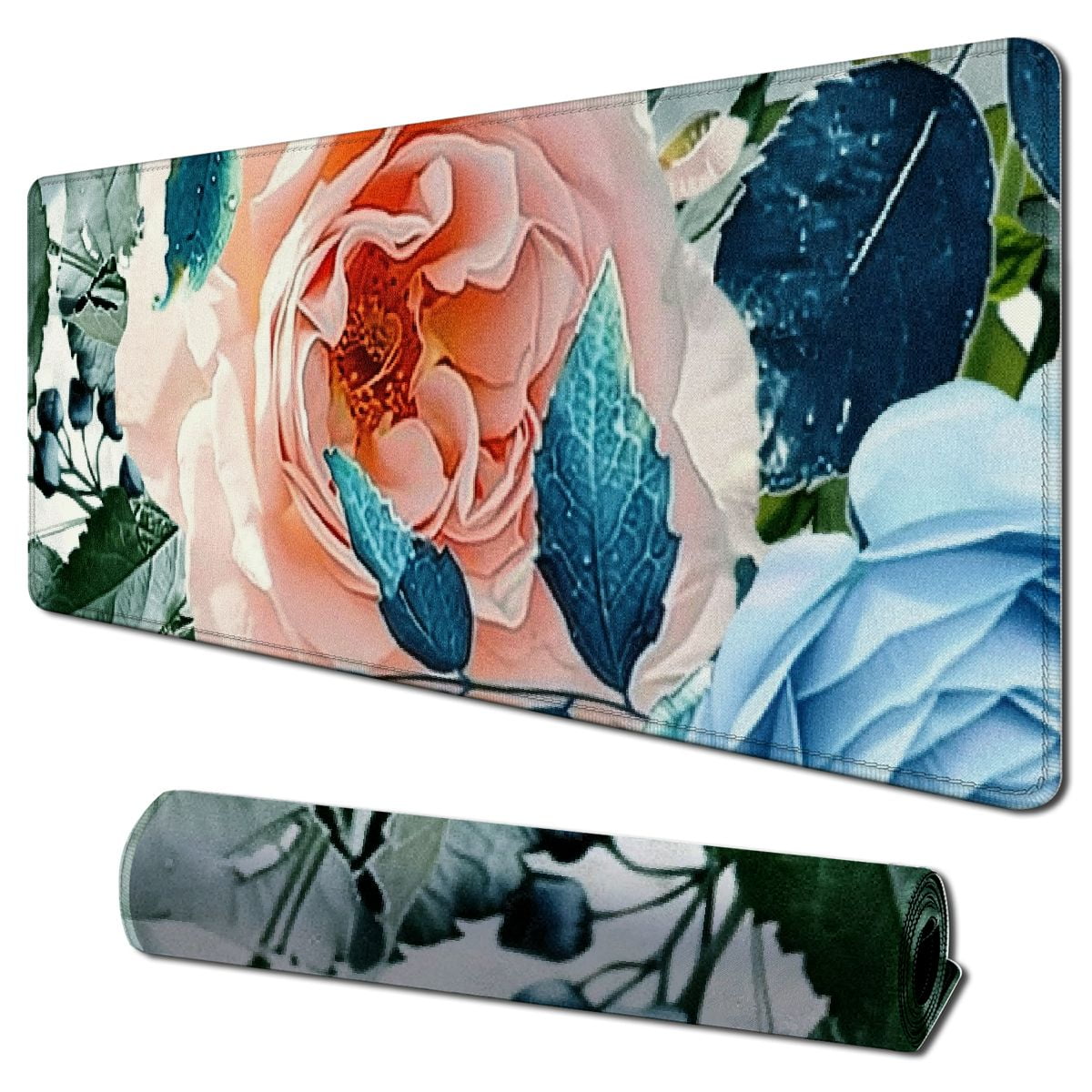 nygtbtfer Green Desk Mat Desk Mouse Pads Pink Mouse Pad Large, Big ...