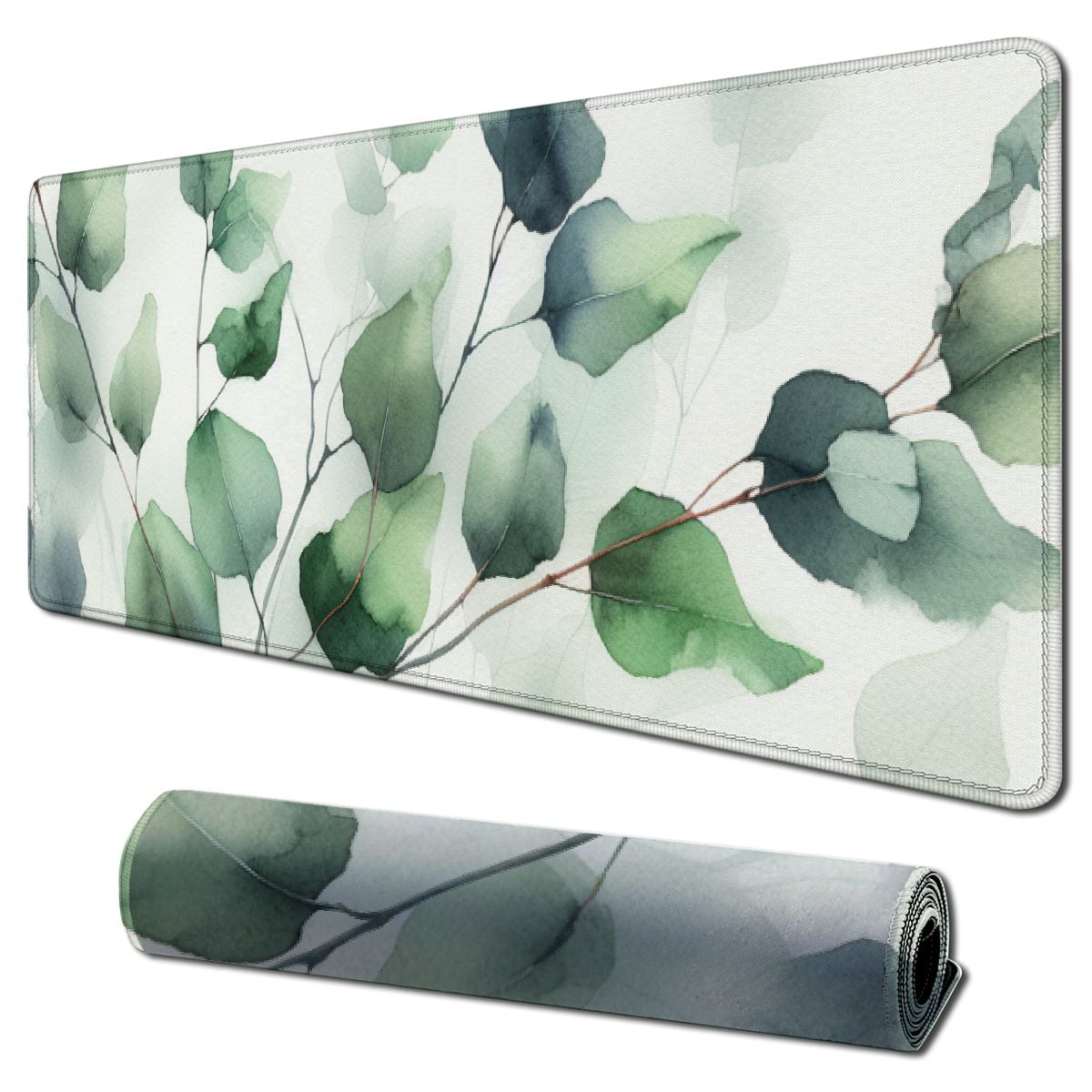 nygtbtfer Green Leaf Mouse Pad Large Extended Gaming Mousepad, Desk Mat ...