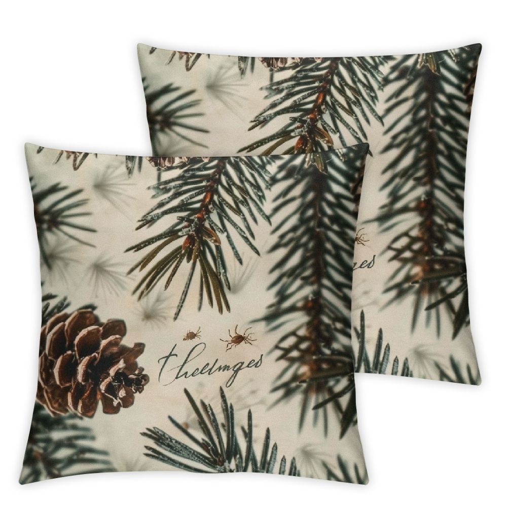 nygtbtfer Hello Vibes Decorative Throw Pillow Set of 2, , Pine Branch ...