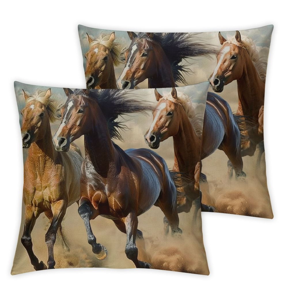 nygtbtfer Horse Pillows Decorative Throw Pillow in The Wild Pillow ...
