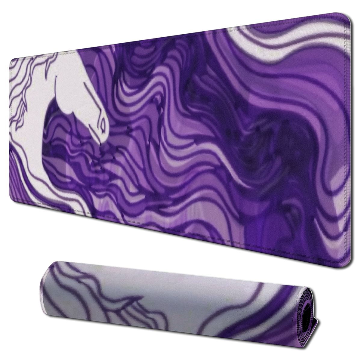 nygtbtfer Japanese Purple Wave Large Mouse Pad Extended Gaming Mouse ...