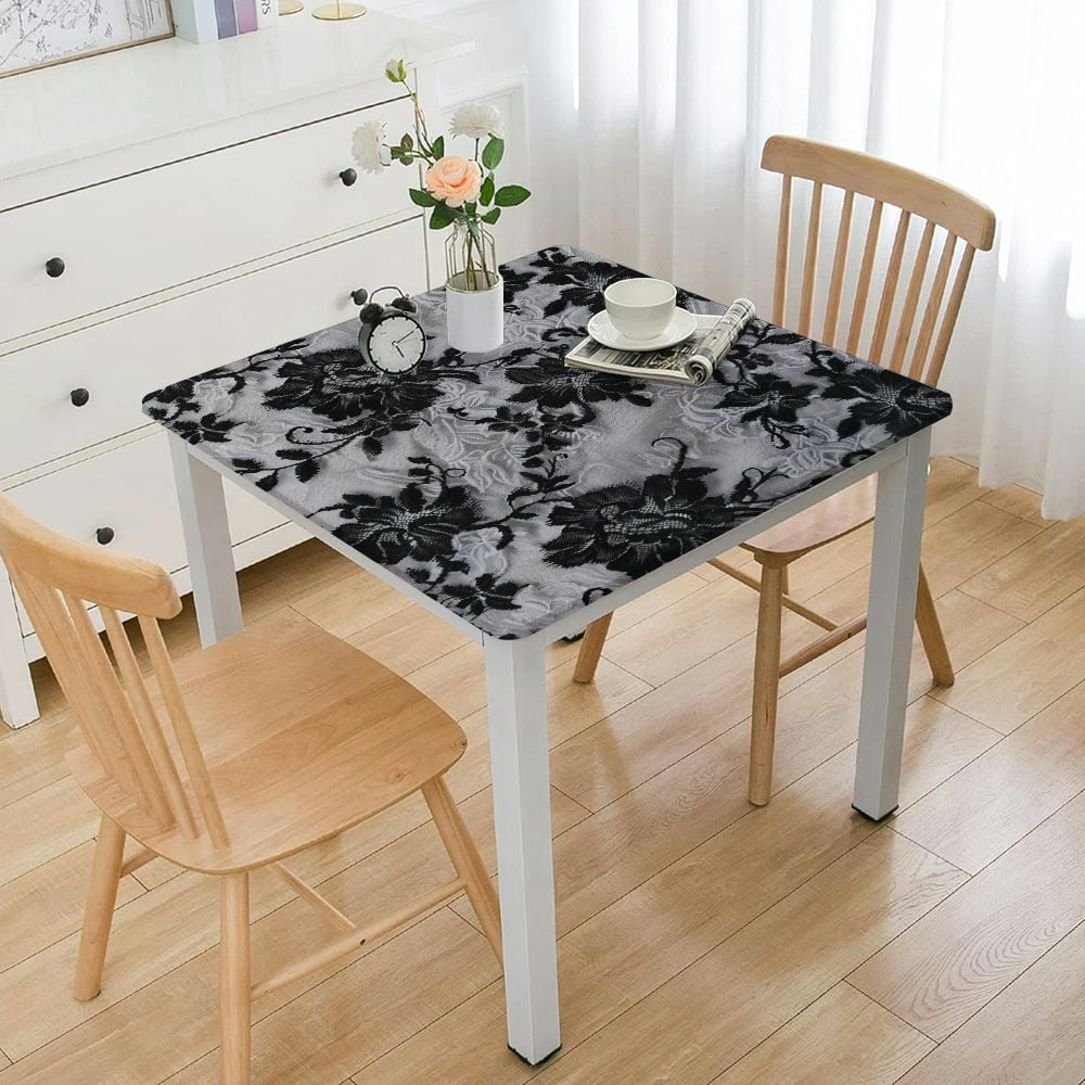 nygtbtfer Lace Tablecloth Black Lace Table Cloth Embroidered Lace ...