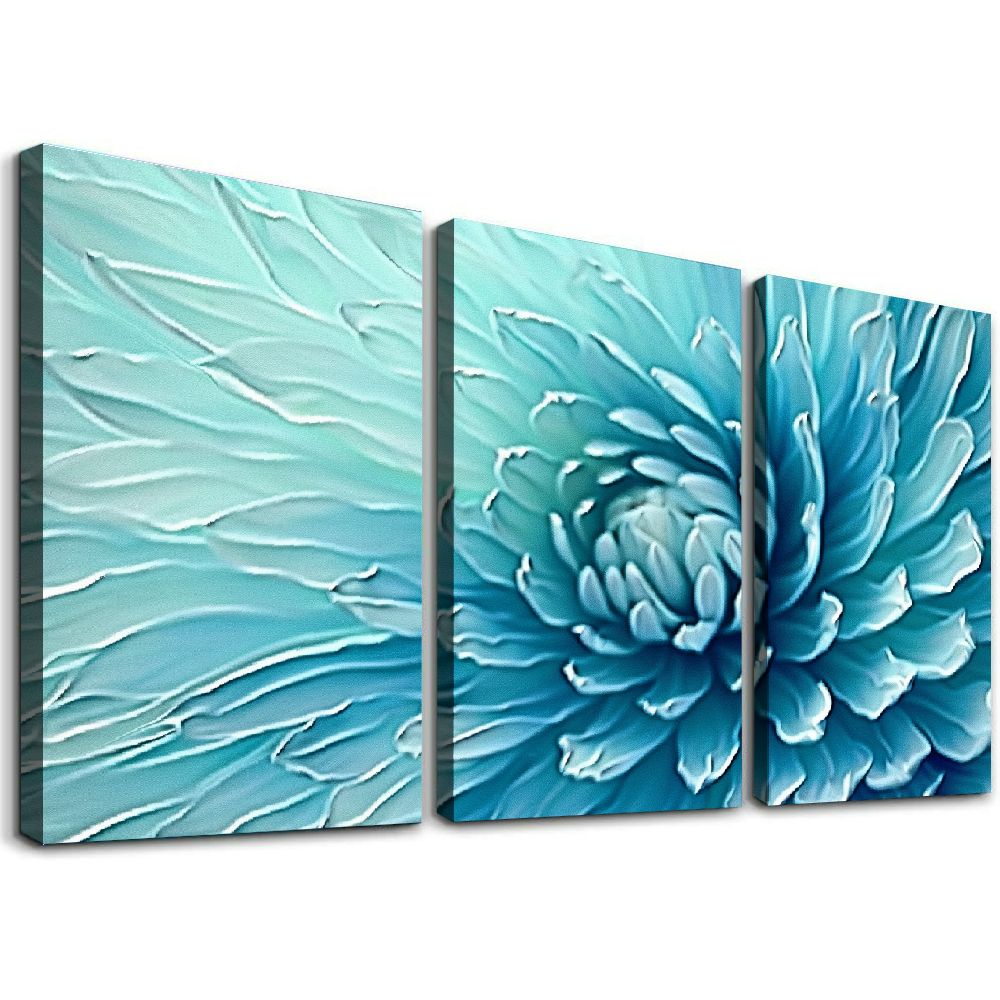 nygtbtfer Large Abstract Art Oil Paintings on Canvas blue-green ...