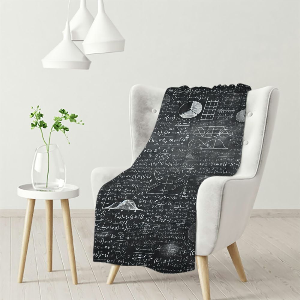 nygtbtfer Math Equation Bed Blanket Modern Science Throw Blanket Reversible Mathematics Formula ...