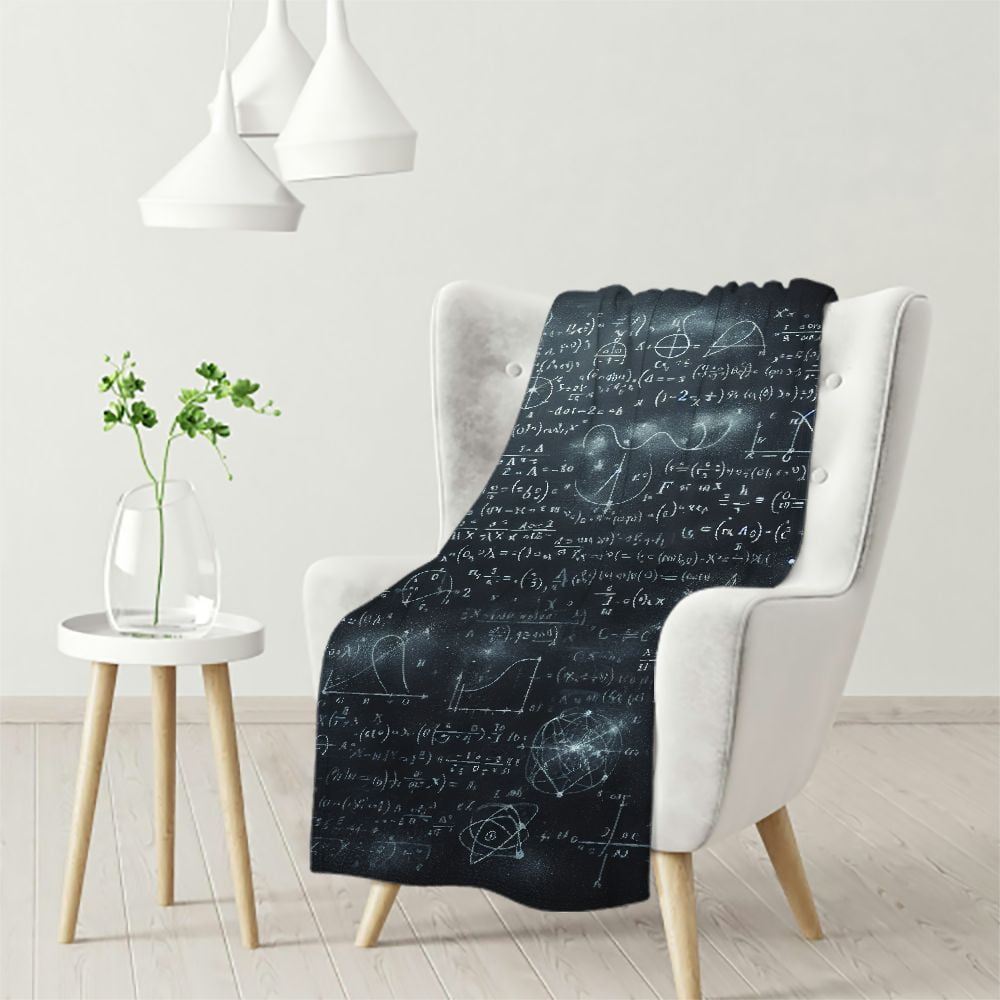 nygtbtfer Math Equation Blanket Mathematics Formula Throw Blanket Blue ...