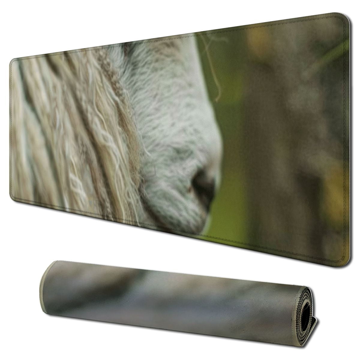 nygtbtfer Mouse Pad Cute Animal Funny Head with White Feather in ...