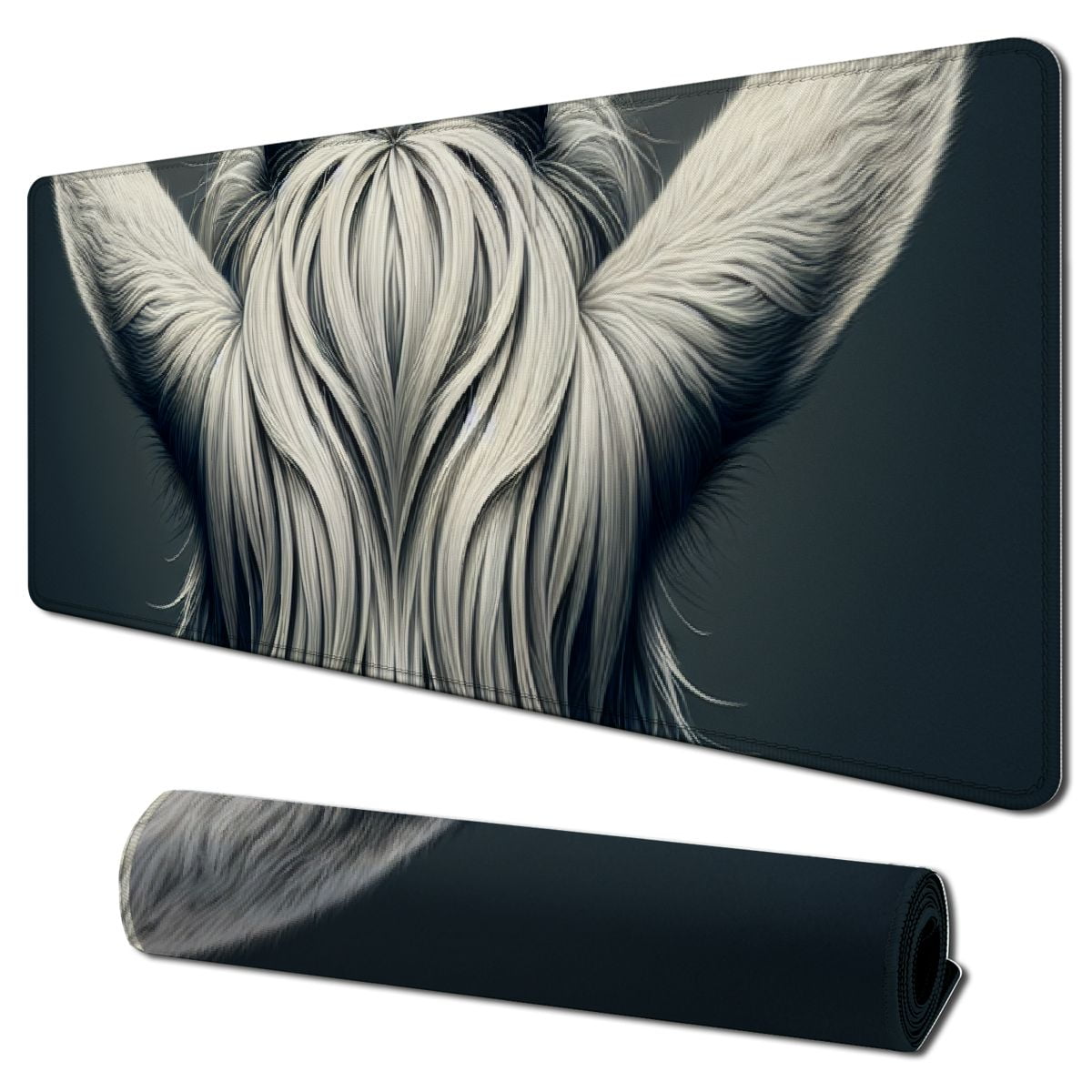 nygtbtfer Mouse Pad Cute Animal Funny Head with White Feather in ...